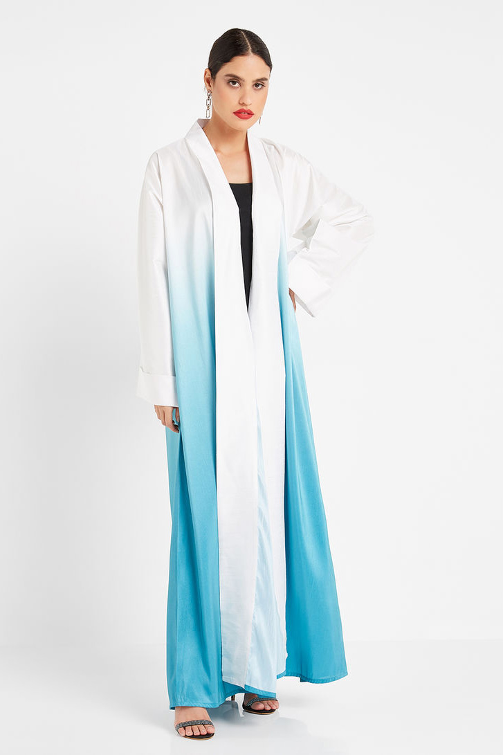 Light Blue Cotton Bisht - Heracloset Online