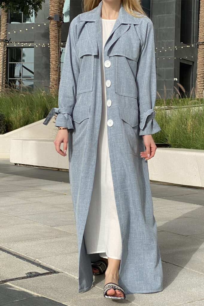 Coat Style Abaya Set - Heracloset Online