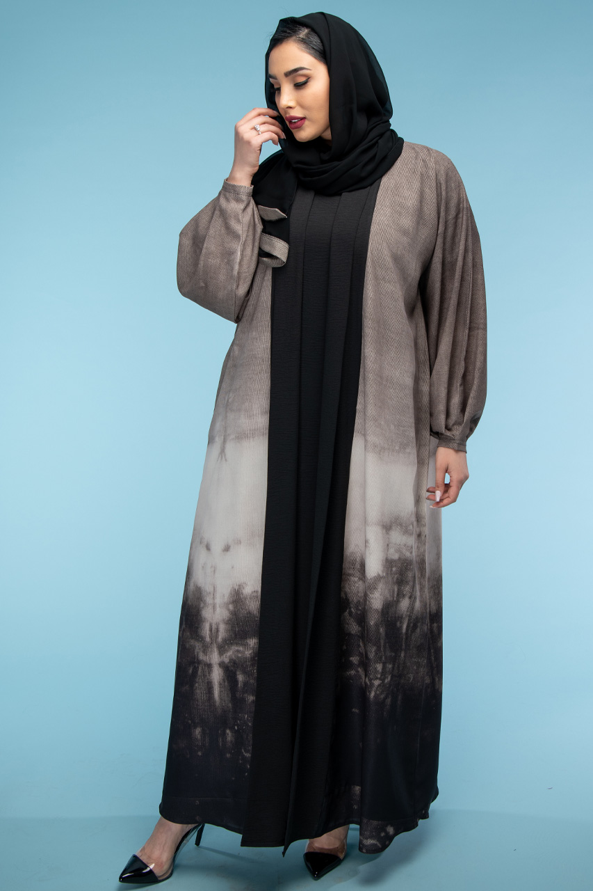 Beige Color Abaya Set - Heracloset Online