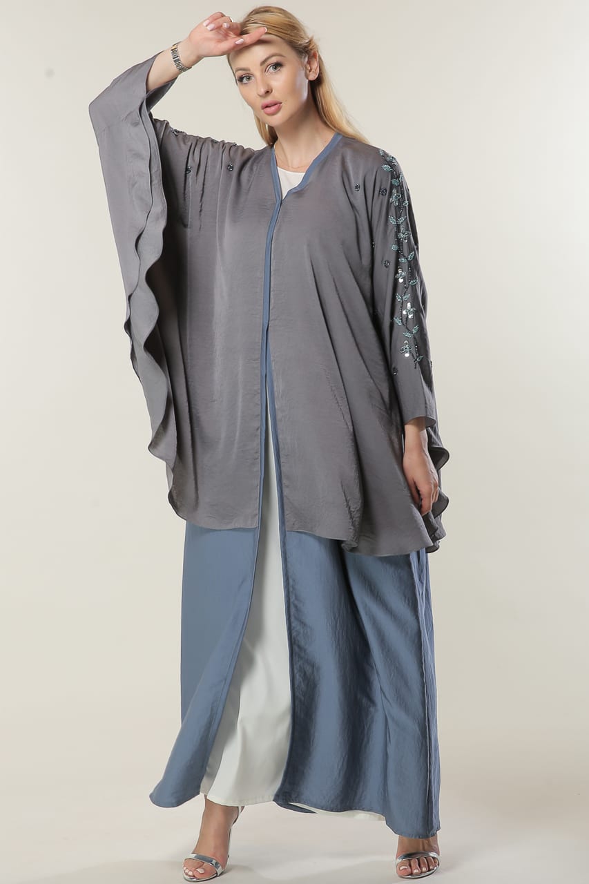 Double Layered Abaya - Heracloset Online