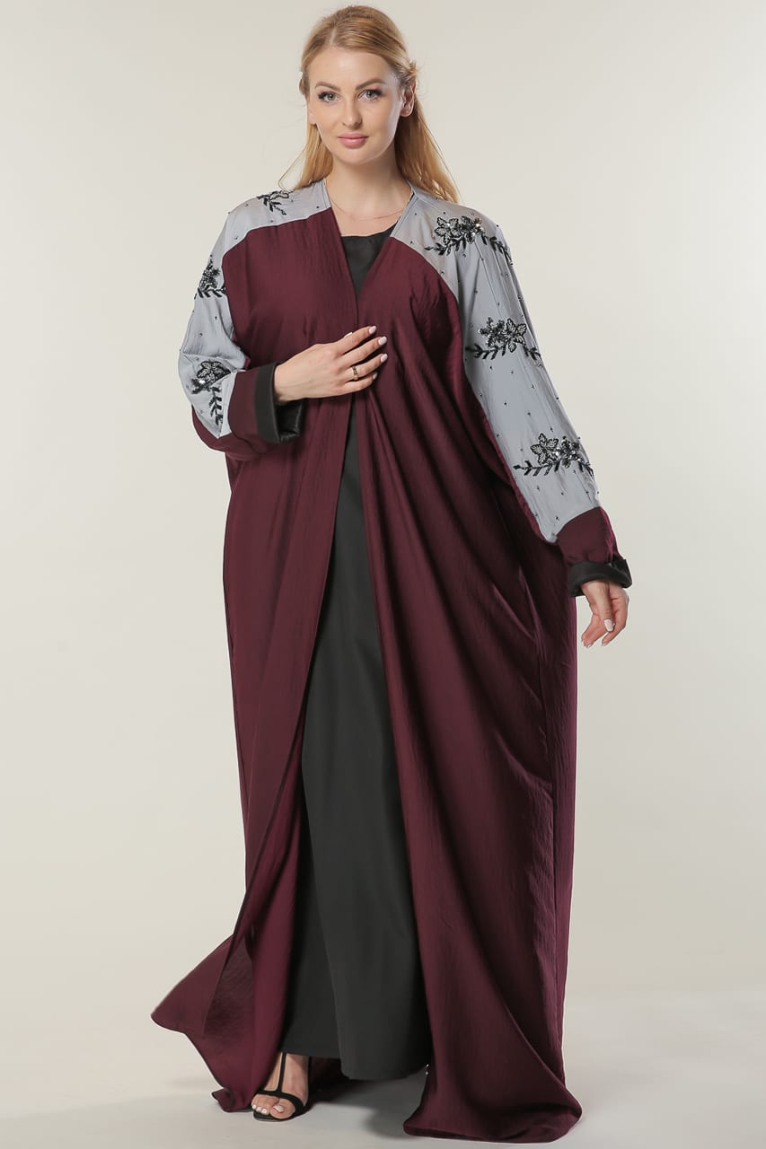 Maroon Abaya Gown - Heracloset Online