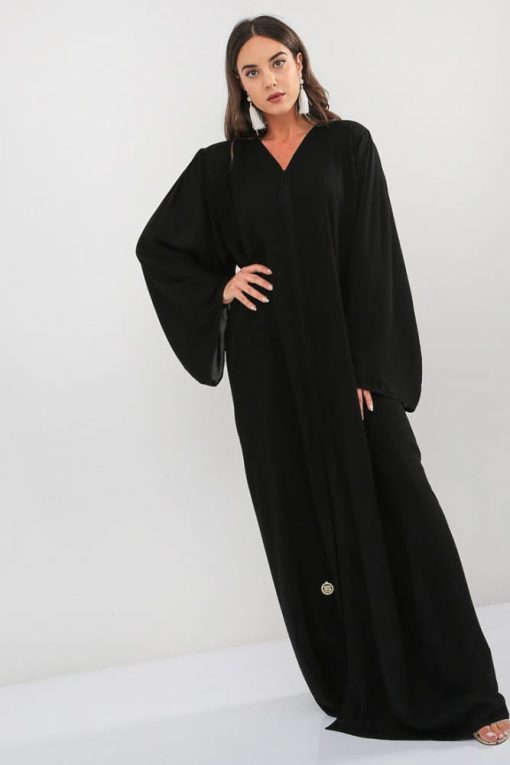 Button Embellished Abaya - Heracloset Online