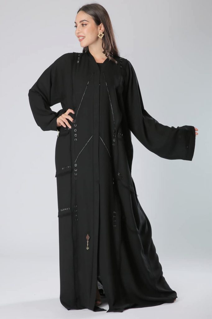Front Open Button Abaya - Heracloset Online