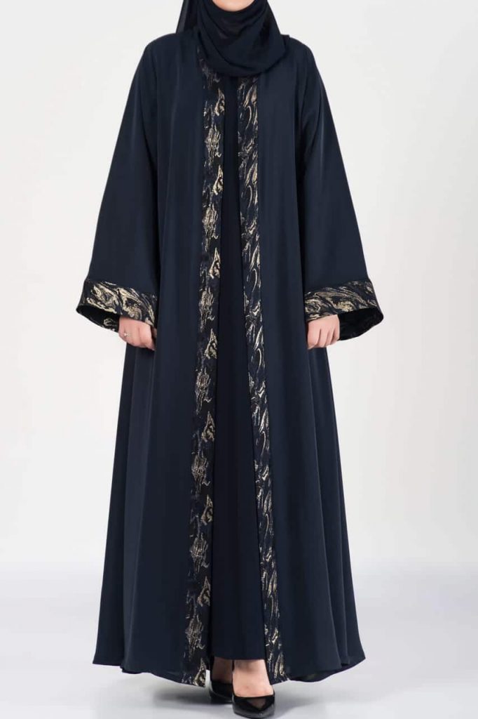 Navy Blue Wedding Abaya - Gharam - Heracloset Online