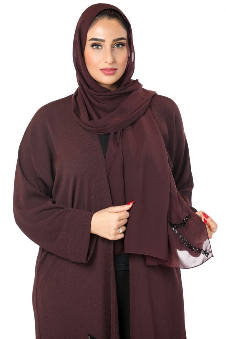 Maroon Abaya HH-615 - Heracloset Online